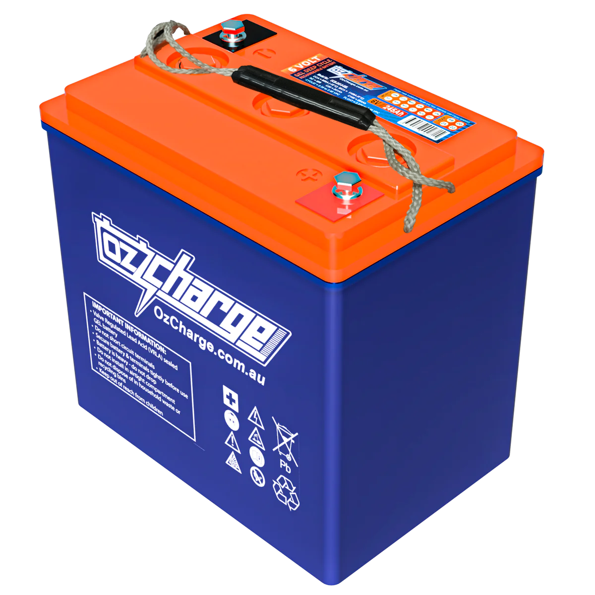 6V 245Ah GEL Deep Cycle Battery | OzCharge Mobility Scooter Batteries