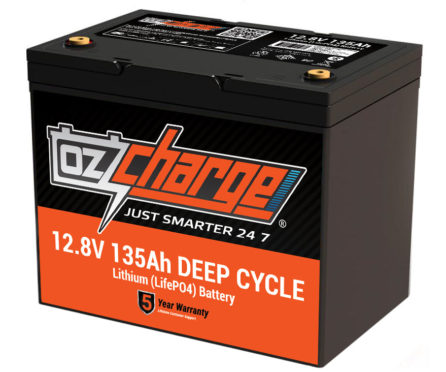 12V 135Ah Lithium LifePO4 Deep Cycle Battery | OzCharge
