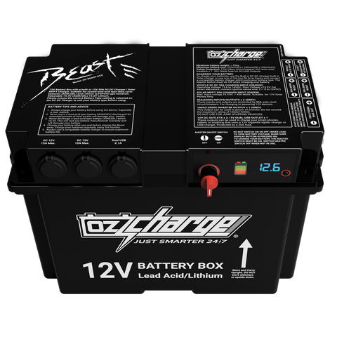 Battery Boxes and Accessories - 12 Battery Box for AGM or GEL OzCharge
