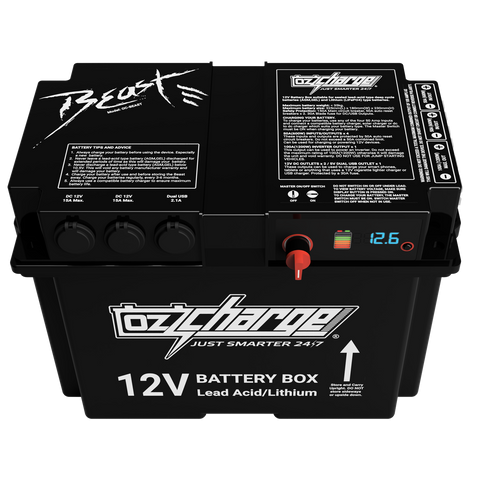 Battery Boxes and Accessories - 12 Battery Box for AGM or GEL OzCharge